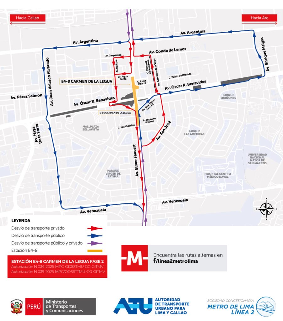 mapa – Metro de Lima Línea 2